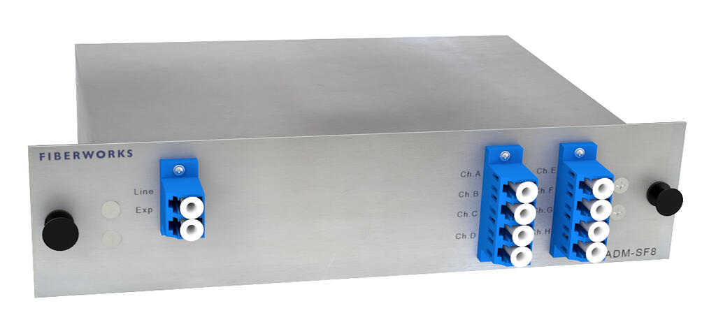 Fiberworks 8 ch. DWDM OADM Single Fiber "drop and continue", LC ...